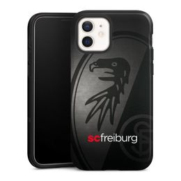 DeinDesign iPhone 12 mini Handy Panzer Handyh&uuml;lle robuste Outdoor H&uuml;lle Schutzh&uuml;lle gl&auml;nzend Sc Freiburg Official Licensed Product Metallic Look Tough Case
