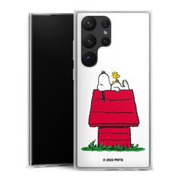 DeinDesign Galaxy S23 Ultra Handy Silikon H&uuml;lle Case transparent Handyh&uuml;lle Snoopy Peanuts Official Licensed Product Silikon Case