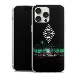 DeinDesign iPhone 15 Pro Max Handy Silikon H&uuml;lle Case transparent Handyh&uuml;lle Borussia M&ouml;nchengladbach Official Licensed Product Stadium Silikon Case
