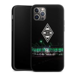 DeinDesign iPhone 12 Pro Handy Premium Silikon H&uuml;lle Handyh&uuml;lle schwarz Case Borussia M&ouml;nchengladbach Official Licensed Product Stadium Silikon Premium Case