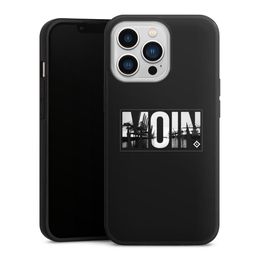DeinDesign iPhone 13 Pro Handy Premium Silikon H&uuml;lle Handyh&uuml;lle schwarz Case Hamburger Sv Hsv Official Licensed Product Silikon Premium Case