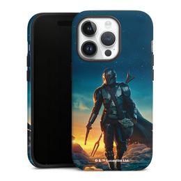 DeinDesign iPhone 14 Pro Handy Panzer Handyh&uuml;lle robuste Outdoor H&uuml;lle Schutzh&uuml;lle matt Star Wars The Mandalorian Sunset Tough Case