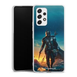 DeinDesign Galaxy A53 5G Handy Silikon H&uuml;lle Case transparent Handyh&uuml;lle Sunset Star Wars The Mandalorian Silikon Case