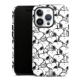 DeinDesign iPhone 14 Pro Handy Panzer Handyh&uuml;lle robuste Outdoor H&uuml;lle Schutzh&uuml;lle matt Peanuts Snoopy Muster Tough Case