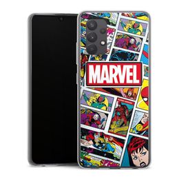 DeinDesign Galaxy A32 4G Handy Silikon H&uuml;lle Case transparent Handyh&uuml;lle Muster Comic Marvel Silikon Case