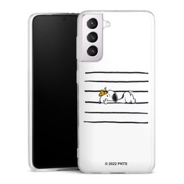 DeinDesign Galaxy S21 5G Handy Silikon H&uuml;lle Case transparent Handyh&uuml;lle Snoopy Dog Peanuts Silikon Case
