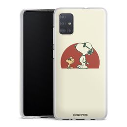 DeinDesign Galaxy A51 Handy Silikon H&uuml;lle Case transparent Handyh&uuml;lle Snoopy Official Licensed Product Kindheit Silikon Case
