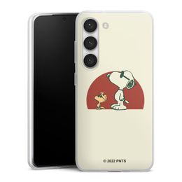 DeinDesign Galaxy S23 Handy Slim Case Silikon Handyh&uuml;lle transparent H&uuml;lle extra d&uuml;nn Snoopy Official Licensed Product Kindheit Silikon Slim Case
