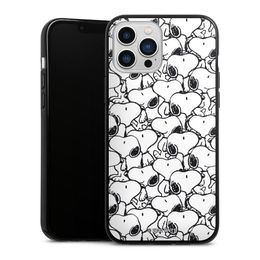 DeinDesign iPhone 13 Pro Max Handy Silikon H&uuml;lle Case schwarz Handyh&uuml;lle Peanuts Snoopy Muster