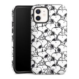 DeinDesign iPhone 12 mini Handy Panzer Handyh&uuml;lle robuste Outdoor H&uuml;lle Schutzh&uuml;lle gl&auml;nzend Peanuts Snoopy Muster Tough Case