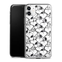 DeinDesign iPhone 11 Handy Slim Case Silikon Handyh&uuml;lle transparent H&uuml;lle extra d&uuml;nn Muster Peanuts Snoopy Silikon Slim Case