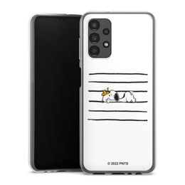 DeinDesign Galaxy A13 4G Handy Silikon H&uuml;lle Case transparent Handyh&uuml;lle Snoopy Dog Peanuts Silikon Case
