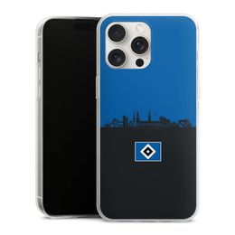 DeinDesign iPhone 15 Pro Max Handy Silikon H&uuml;lle Case transparent Handyh&uuml;lle Hsv Skyline Hamburg Silikon Case