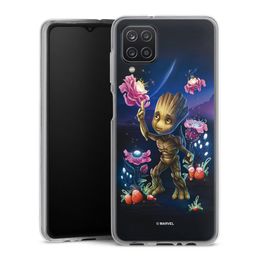 DeinDesign Galaxy A12 Handy Silikon H&uuml;lle Case transparent Handyh&uuml;lle Baby Groot Guardians Of The Galaxy Marvel Silikon Case