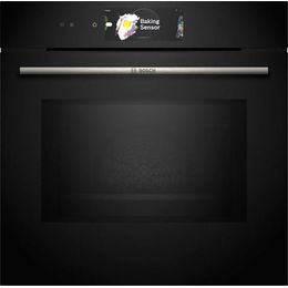 Bosch Backofen mit Mikrowelle Serie 8 HMG778NB1, mit 1-fach-Teleskopauszug, Pyrolyse-Selbstreinigung, schwarz