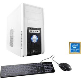 CSL Speed V21812 PC (Intel® Pentium Gold G6400, 8 GB RAM, 500 GB SSD, Luftkühlung), weiß