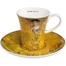 Goebel Espressotasse Adele Bloch Bauer, Fine China-Porzellan, von Gustav Klimt, goldfarben, bunt|gelb|goldfarben|schwarz|weiß