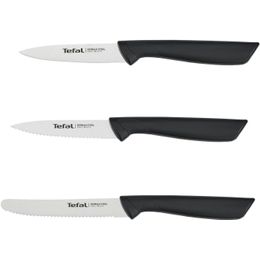Tefal Messer-Set K2733S Colorfood (Set, 3-tlg), Edelstahl, korrosionsbeständig, ergonomisch, sicher, schwarz