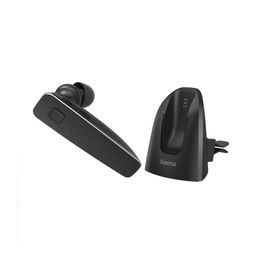 Hama Bluetooth Headset MyVoice2100, mono, in ear, Ohrbügel, für zwei Geräte Bluetooth-Kopfhörer (Sprachsteuerung, Google Assistant, Siri), schwarz