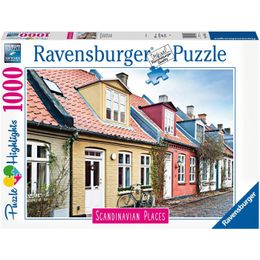 Ravensburger Puzzle Häuser in Aarhus, Dänemark, 1000 Puzzleteile, Made in Germany, FSC® - schützt Wald - weltweit, bunt