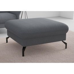 Sit & More sit&more Hocker Fashion, inklusive Federkern, mit hochwertigen, schwarzen Metallfüßen, blau|grau