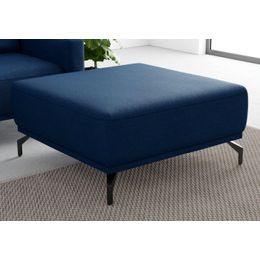 Sit & More sit&more Hocker Bailando, mit Federkern und schwarzen, matten Metallfüßen, blau