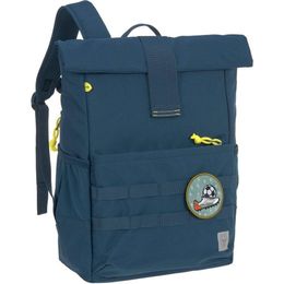 Lässig LÄSSIG Kinderrucksack Medium Rolltop Backpack, navy, aus recycelten PET-Flaschen, blau