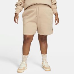Nike Sportswear Phoenix Fleece-Shorts mit hohem Taillenbund und lockerer Passform für Damen - Braun