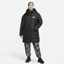 Nike Sportswear Therma-FIT Repel Damenparka mit Kapuze und Synthetikfüllung - Schwarz