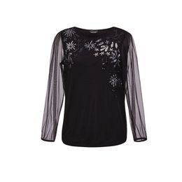 GOLDNER Bluse Damen Gr&ouml;&szlig;e S schwarz / silber
