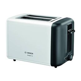 Bosch Haushalt TAT3P421DE Toaster mit eingebautem Brötchenaufsatz Weiß, Schottermatte, grau