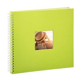 Hama Fotoalbum Spiralalbum 36 x 32 cm, 50 weiße Seiten, Fotoalbum, kiwi, grün