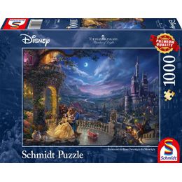 Schmidt Spiele Puzzle Disney Die Schöne und das Biest, Tanz im Mondlicht, 1000 Puzzleteile, Made in Germany, bunt