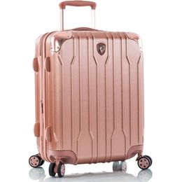 Heys Hartschalen-Trolley Xtrak, 53 cm, 4 Rollen, Reisegepäck Handgepäck-Koffer TSA Schloss Volumenerweiterung, rosa