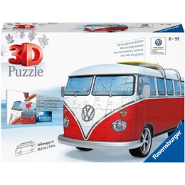 Ravensburger 3D-Puzzle Volkswagen Bus T1, 162 Puzzleteile, Made in Europe, FSC® - schützt Wald - weltweit, bunt|rot