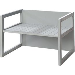 Roba® Sitzbank Sitzbank/Tisch Kombination, grau, für Kinder; in einen Tisch verwandelbar, grau