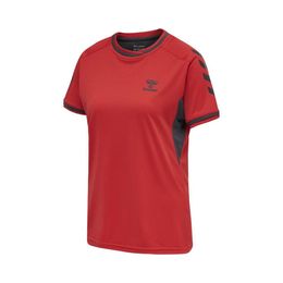 Hummel Handballtrikot hmlACTION POLY JERSEY S/S WOMAN FLAME SCARLET/EBONY