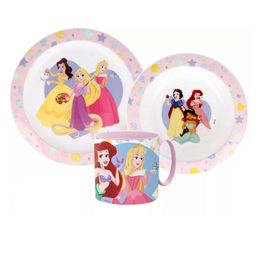 Disney Kindergeschirr-Set Disney Prinzessinnen Arielle Kinder Geschirr-Set 3 teilig (3-tlg)