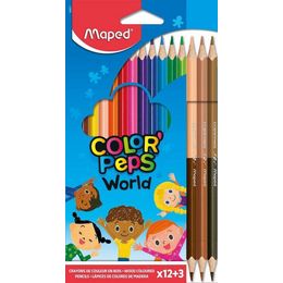 Maped Buntstift Maped Dreikant-Buntstift COLOR'PEPS World