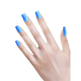 Widdmann Kunstfingernägel Ombre Fingernägel neonblau