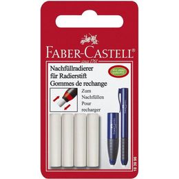 Faber-Castell Kugelschreiber 5x Faber-Castell 183996 Ersatzradierer Eraser Pen Kunststoff auf Blist