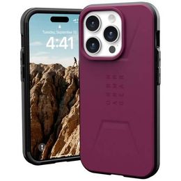 Urban Armor Gear Civilian MagSafe Backcover Apple iPhone 15 Pro Bordeaux MagSafe kompatibel