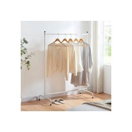 en.casa® en.casa Kleiderständer, Haderup Garderobenständer mit Stange 137 x 100 x 45 cm Weiß