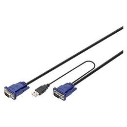 Digitus KVM Kabel PS/2 für KVM Konsolen 3 m Computer-Adapter