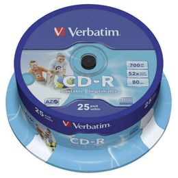 Verbatim CD-Rohling CD-R 700MB 52x bedruckbar 25er Spindel