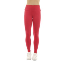 F&K-Mode Leggings Damen Leggings lang hoher Bund Hose Baumwolle hoher Bund