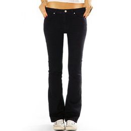 be styled Bootcut-Jeans Damen Basic Boot Cut Schlag Jeans Hose im Medium Waist