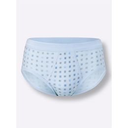 Schiesser Herren H&uuml;ftslip, hellblau-bedruckt, Gr&ouml;&szlig;e 7