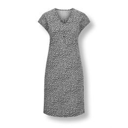 WITT Damen Sommerkleid im Animal-Dessin, schwarz-wei&szlig;, Gr&ouml;&szlig;e 54
