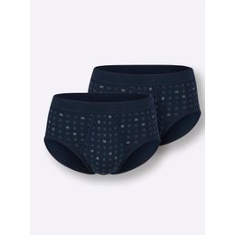 Schiesser Herren H&uuml;ftslip, marine-bedruckt, Gr&ouml;&szlig;e 8